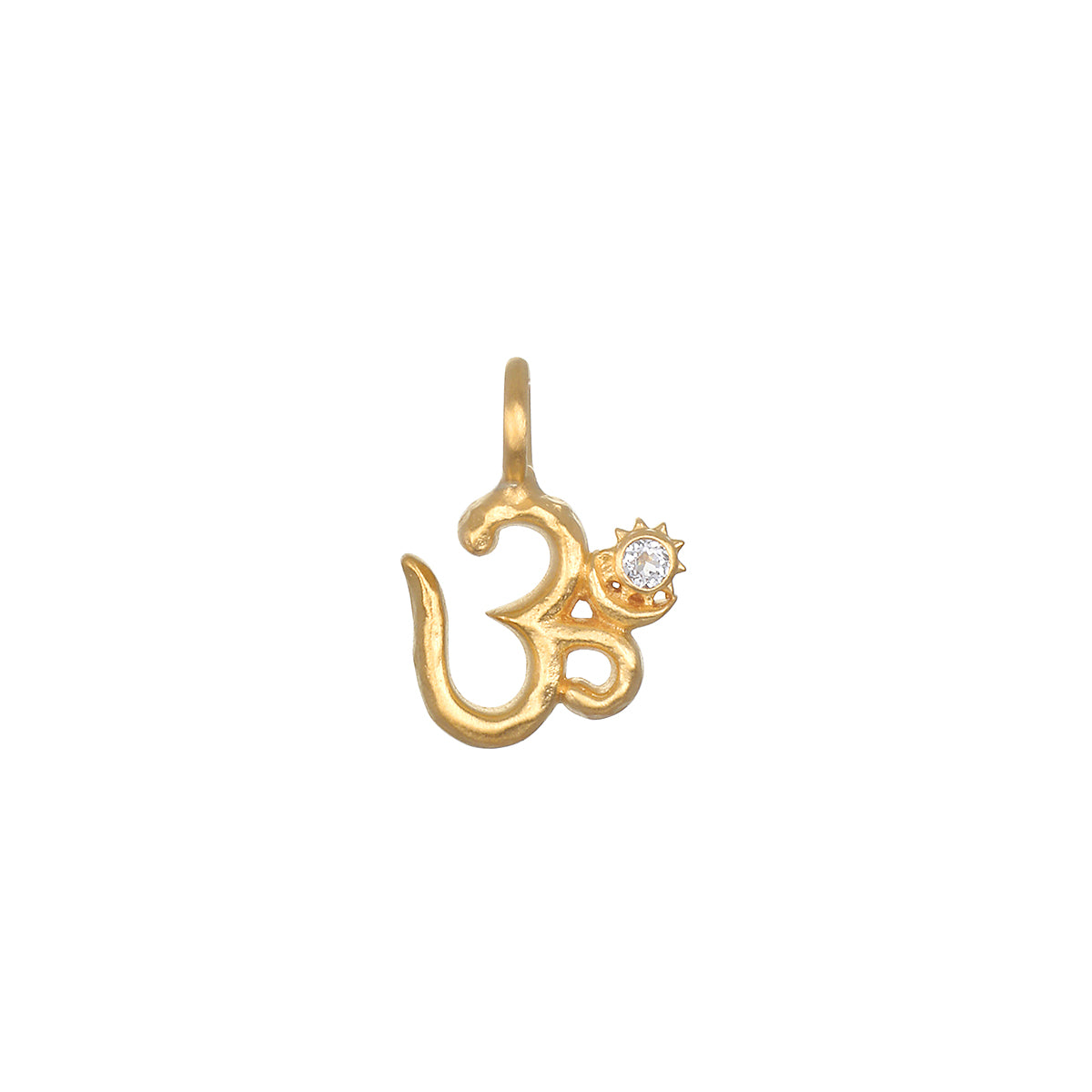Universal Om White Topaz Charm | Satya Jewelry