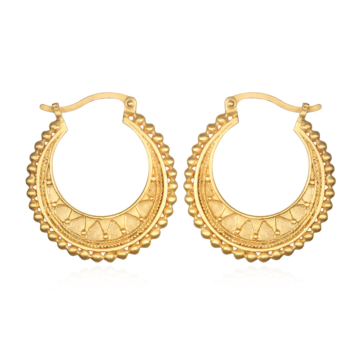 Gold Round Earrings Designs